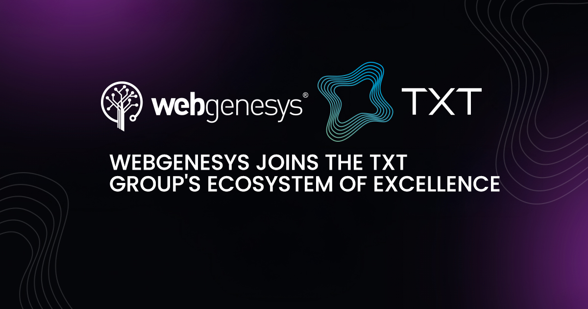 Webgenesys joins the TXT Group - Webgenesys S.p.A.